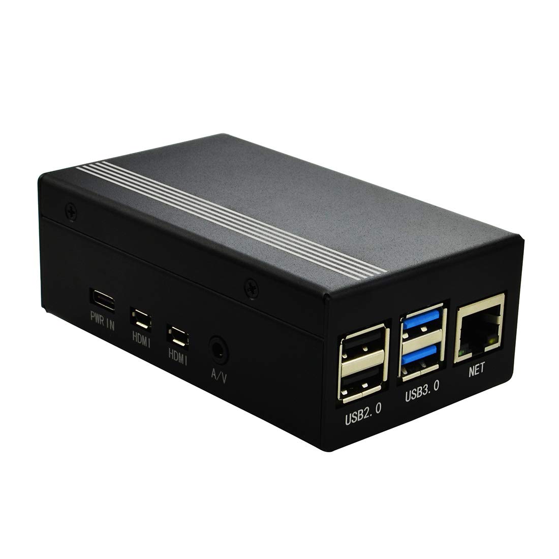 Eleduino Raspberry Pi 4 Metal Case with Fan Black