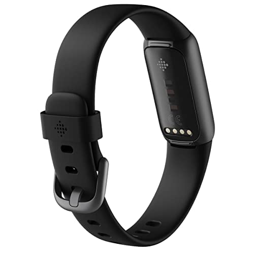 Fitbit Luxe Fitness and Wellness Tracker with Stress Management, Sleep Tracking and 24/7 Heart Rate, Black/Graphite, One Size (S & L Bands Included) (Renewed)