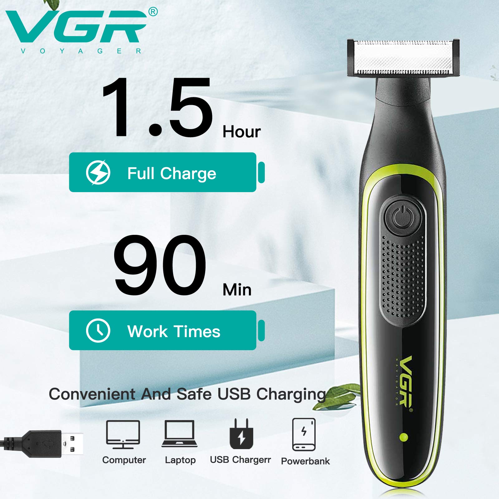 Electric Razor for Men, Beards Trimmer for men face Cordless shavers Kit 500mAh Guide Combs USB Charging Cord IPX5 Waterproof Rechargeable waterproof electric razor…