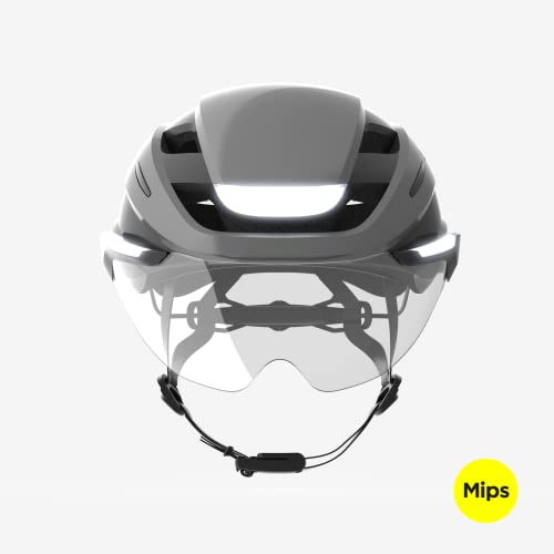Lumos Ultra E-Bike Smart Helmet | NTA 8667 Certified | Front & Rear LED Lights | Retractable Face Shield | App Controlled | EBike, Scooter, Cycling, Bicycle | Adults, Men Women