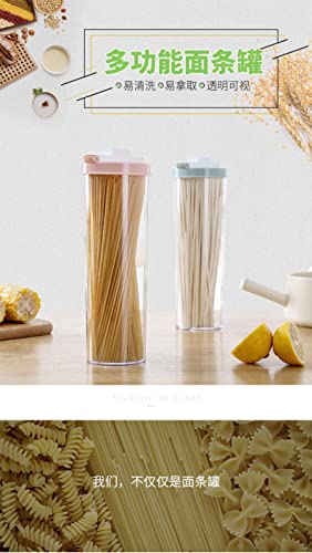 EVOLVY Kitchen storage boxCreative storage jar sealed storage noodle kitchen hanging noodle storage box round pasta storage bucket blue