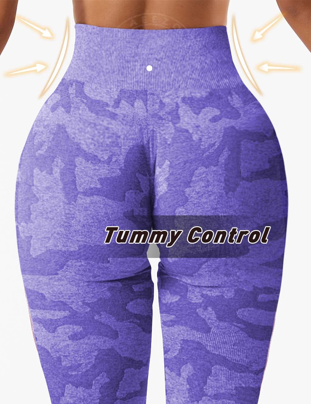 FITNEXX Women's Seamless Camo Workout Leggings Butt Lift Tummy Control Pattern Yoga Pants Gym Active Tights