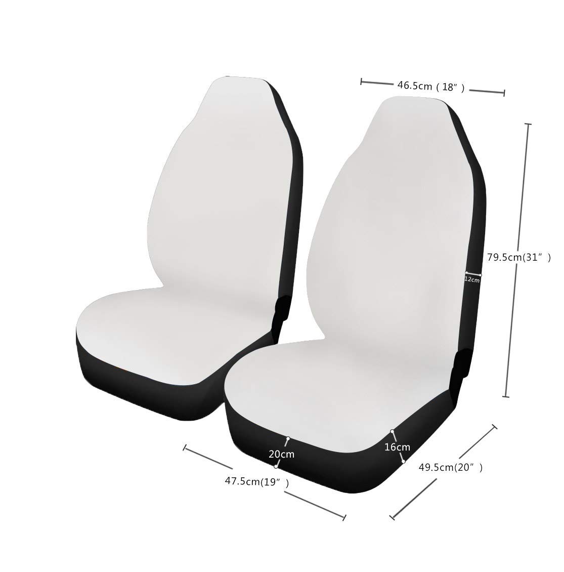 Dreaweet Women Girls Classic Car Seat Covers 2 pcs Front Seat Cover Full Set with Banana Leaves Printed Car Seat Protector Bag