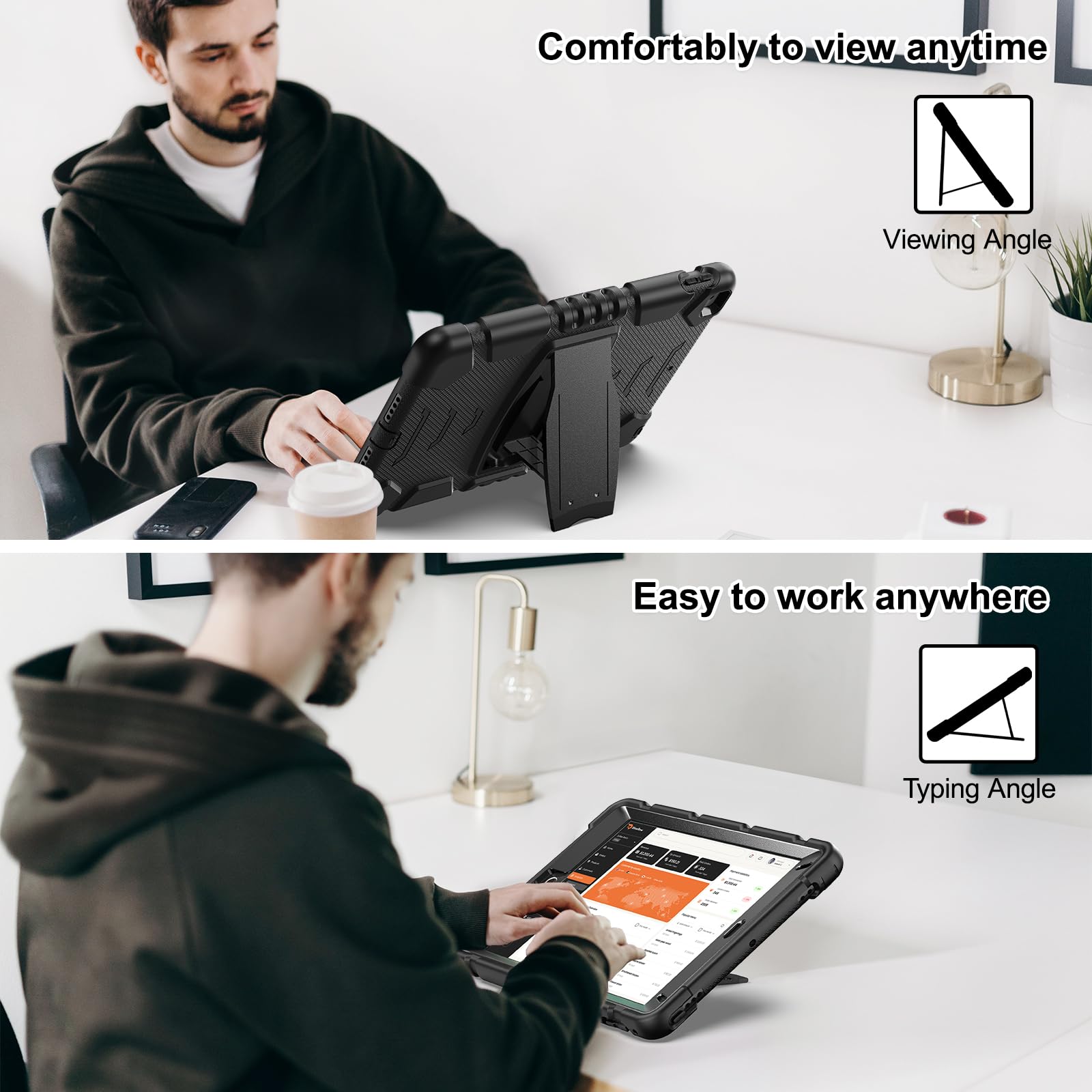 RUGGYCASE Case for iPad 9.7 inch 2017/2018,Shockproof iPad Air 2 Case with Screen Protector - Heavy Duty Protective Cover for iPad 5th / 6th Generation