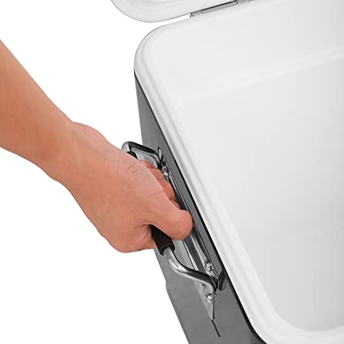Creole Feast 54-Quart Portable Cooler, 4-Day Ice Retention Chest Box for Camping, Sports Activities, Fishing, BBQ and Beach Blast, Dark, CL5401D