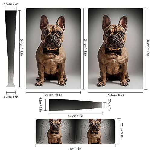 French Bulldog Portrait Full Protective Skin Cover Design Wrap Decal Sticker Compatible with PS5 Digital Edition Console and Controller