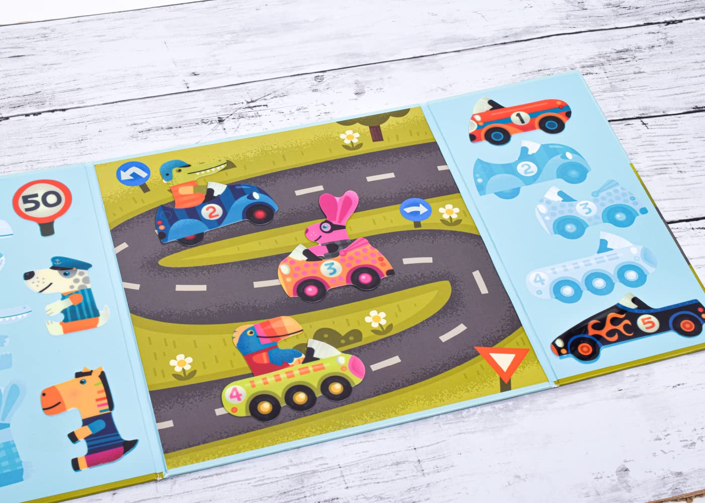 DJECO Sticker Stories Activity Toy - Cars