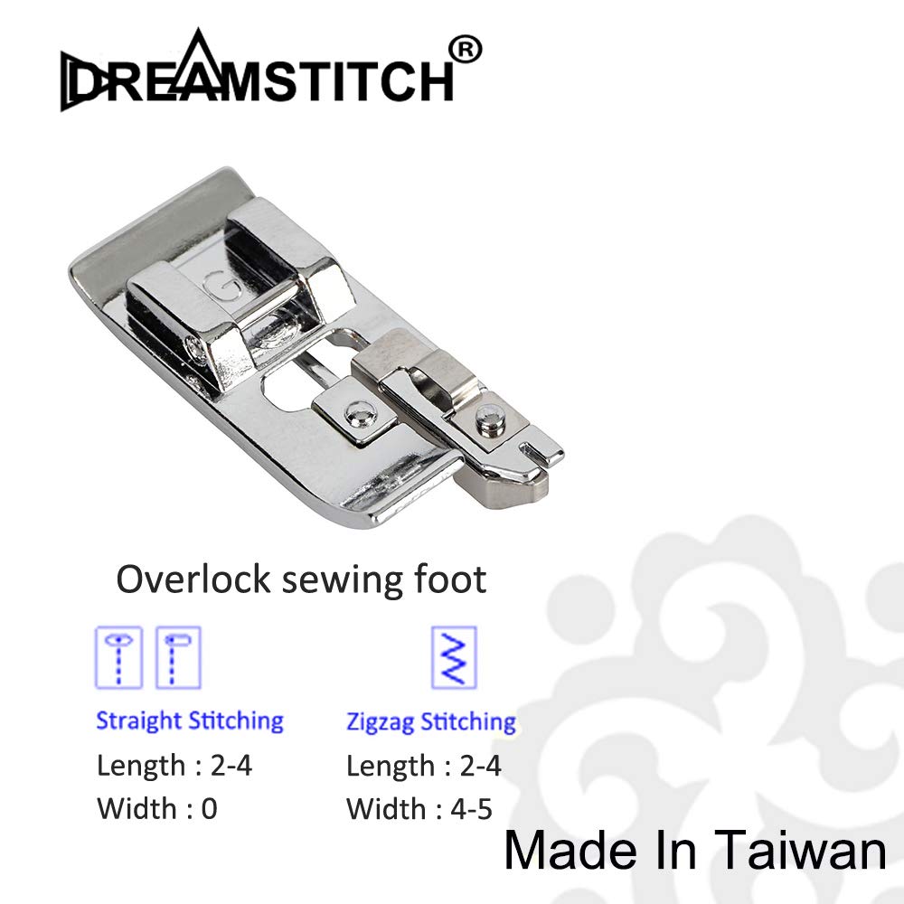 DREAMSTITCH XC3098051 Snap On Overcasting Presser Foot (G) Fits for Babylock, Brother, Simplicity, Singer Sewing Machine Alt:BL66-OF, OCF, XE6305101, X51162001, XC3098-031