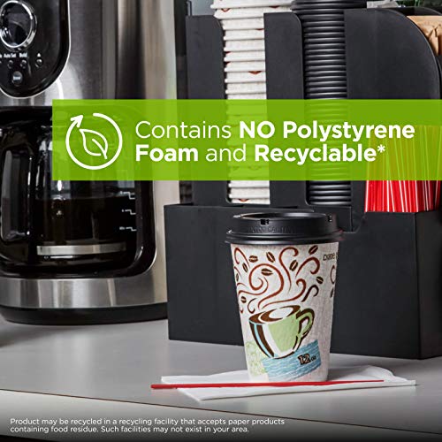 Dixie PerfecTouch 12oz Insulated Paper Hot Cup by GP PRO (Georgia-Pacific), Fits Large Lids, Coffee Haze, 5342CD, 1000 Count (50 Cups Per Pack, 20 Packs Per Case)