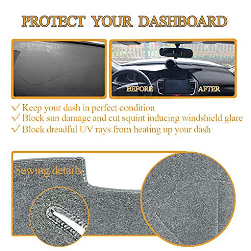 Dash Cover Mat Pad Custom Fit for 1999-2006 GMC Sierra/Chevy Chevrolet Silverado,2000-2006 GMC Yukon XL/Chevy Suburban Tahoe Avalanche,Dashboard Cover Carpet (99-06 Dark Gray) Y55