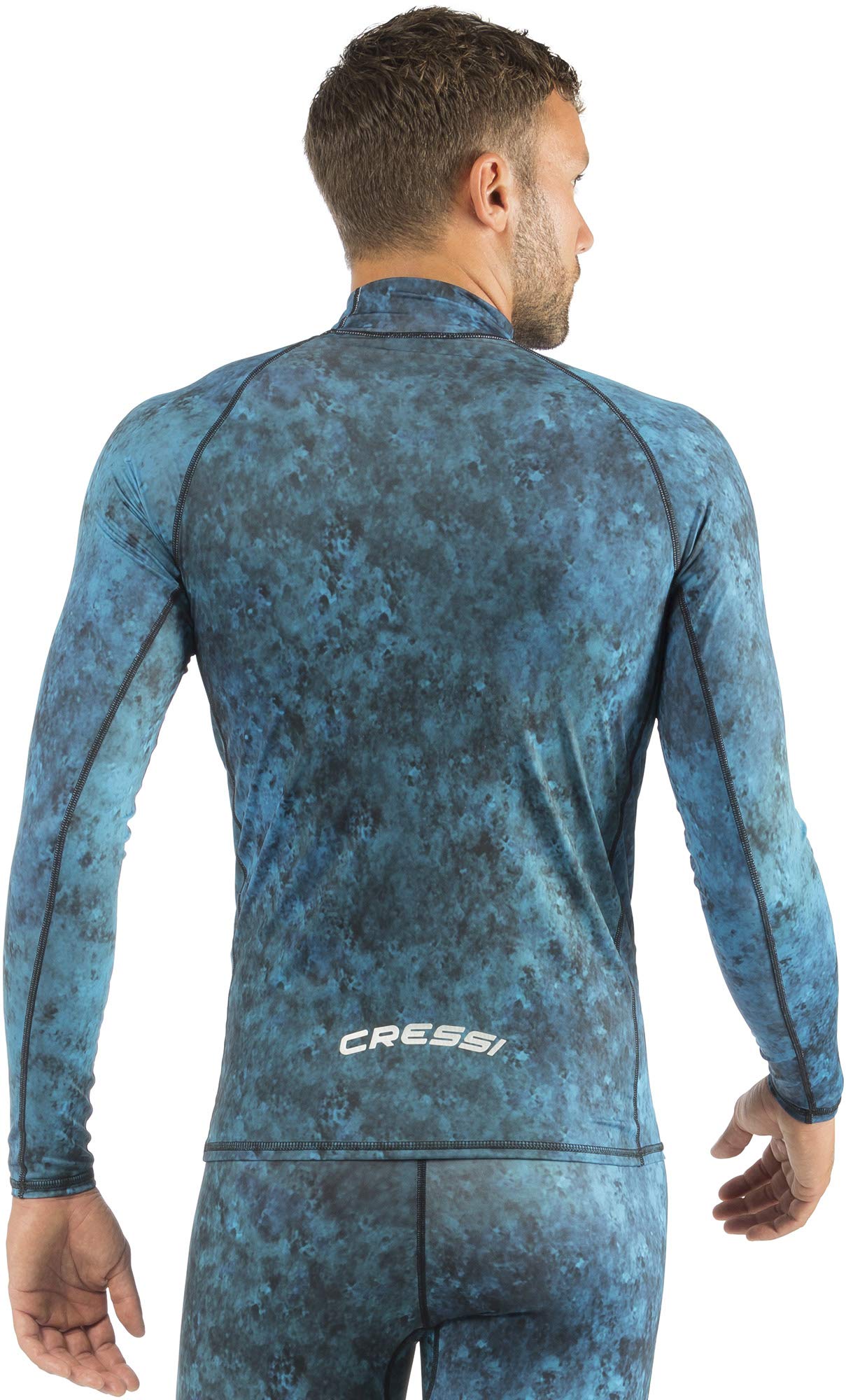 Cressi Hunter Rash Guard, camo blue, XL
