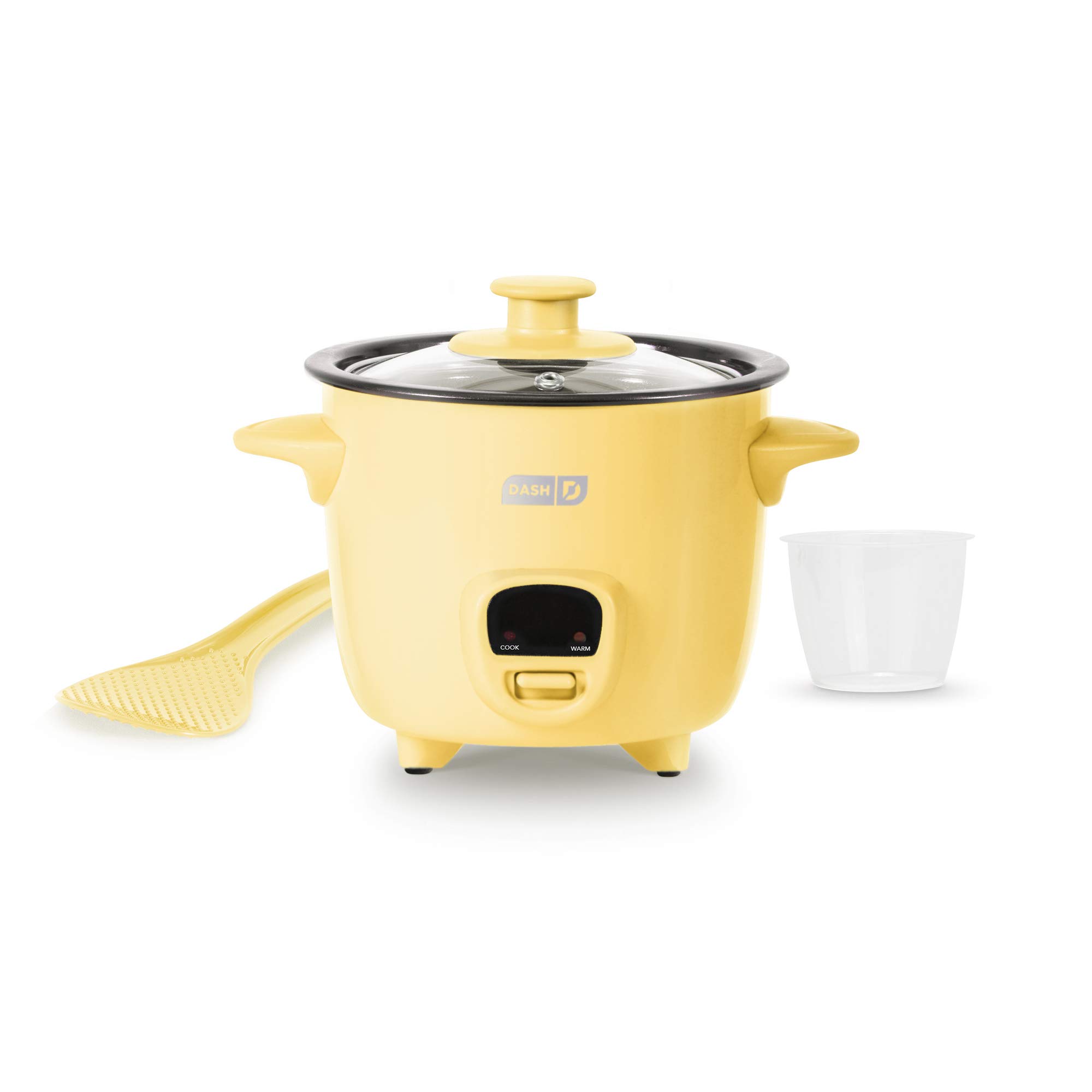 Dash DRCM200RMPY04 Mini Rice Cooker Steamer with Removable Nonstick Pot, Keep Warm Function & Recipe Guide, Yellow