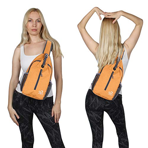 WATERFLY Crossbody Sling Backpack Sling Bag Travel Hiking Chest Bag Daypack