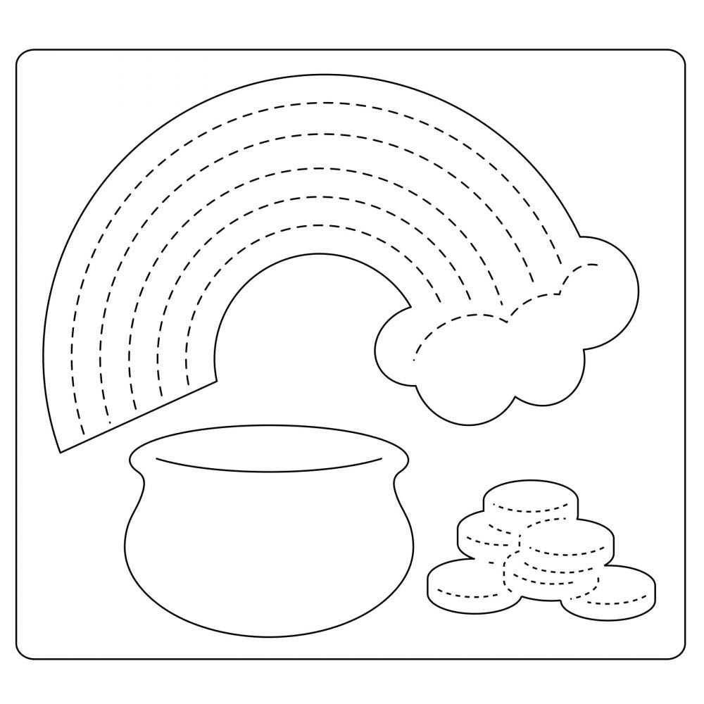 Ellison Sizzix Bigz Die A11187, Rainbow with Pot of Gold