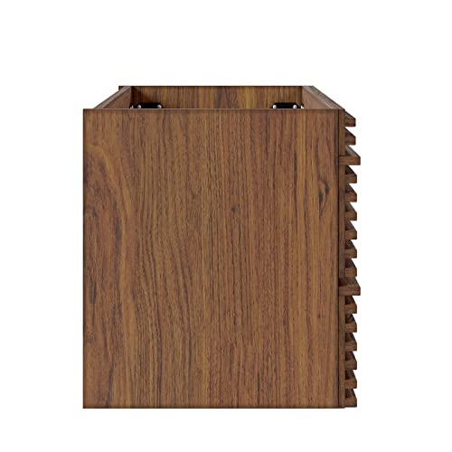 Modway Render 30" Wall-Mount Bathroom Vanity in Walnut - Sink Basin Not Included