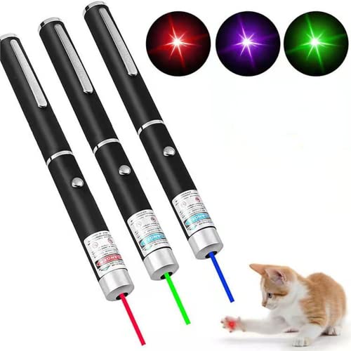 WNZQK Laser Pointer for Cats Dogs Pet Interactive Toys Laser Presentation Remotes Red Green Purple Light Laser Pointer for Cats Chargeable (1 PCS Pack Green Light, USB Rechargeable)