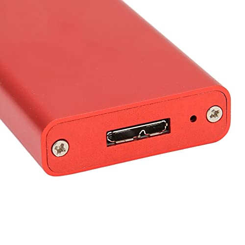 Jeanoko MSATA SSD Adapter, Good Heat Dissipation Aluminum Alloy Shell MSATA SSD Adapter External Support Hot Swap Slim Design for PC
