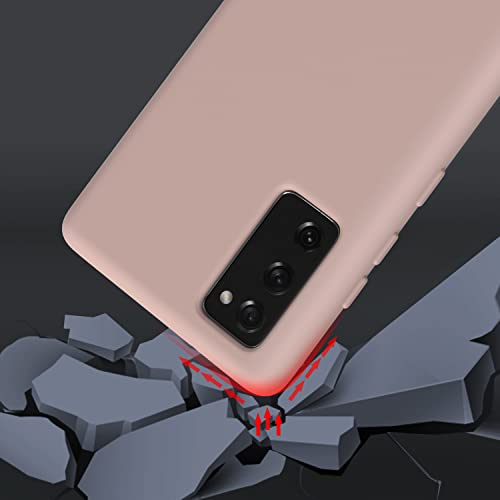 ZTOFERA Crossbody Case for Samsung Galaxy S20 FE 5G with Lanyard Strap Adjustable Rope Liquid Silicone Soft Cover Pink