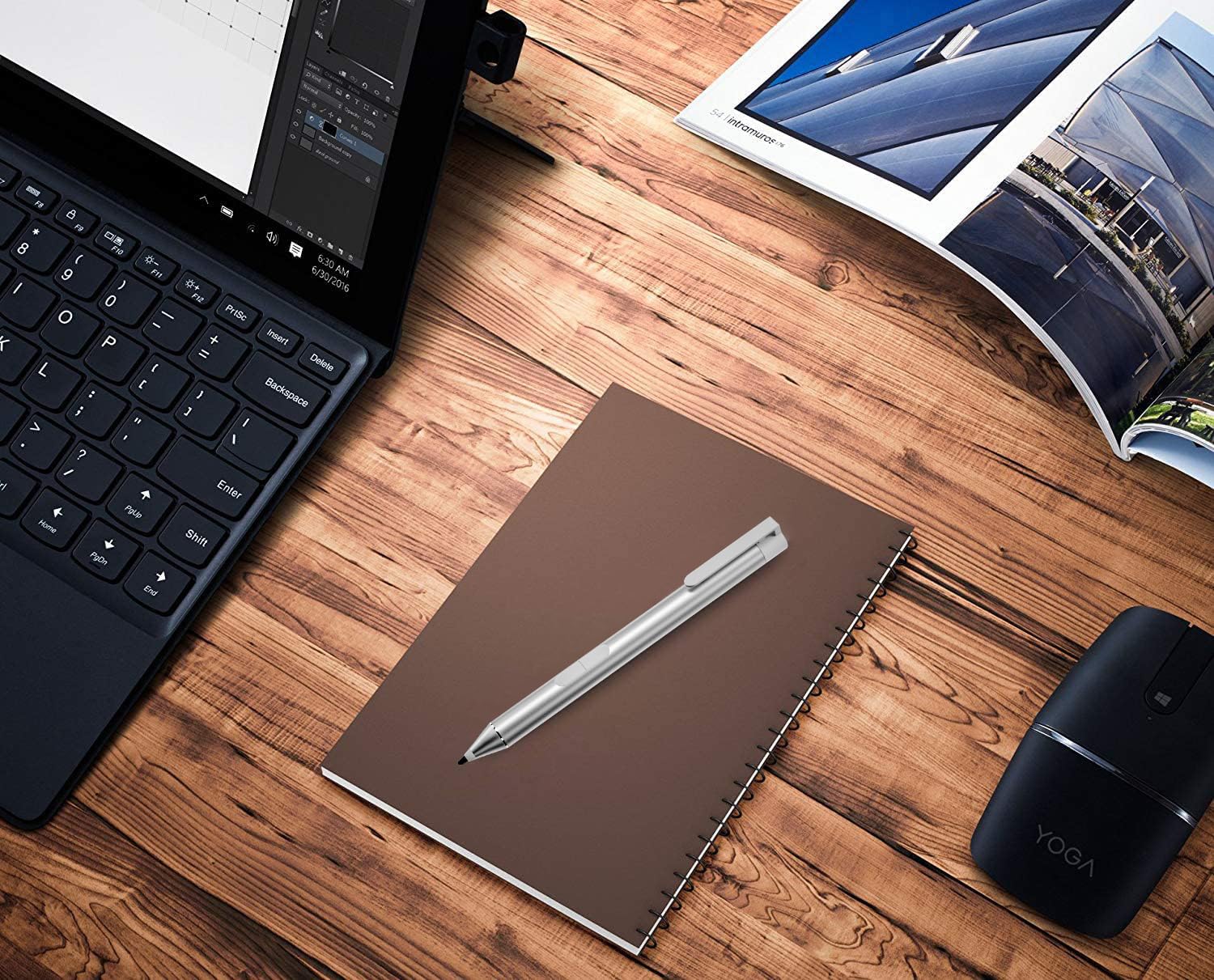 Digital Pen for Lenovo Touchscreen Laptop, Active Capacity Stylus Pen for Lenovo ThinkPad x1 Yoga Miix IdeaPad Flex 5/6 with 2048 Levels of Pressure