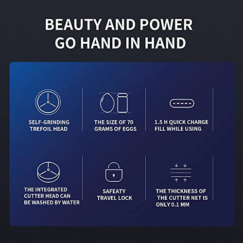 Mini Electric Razor,Mini Beard Trimmer Small Size, Quick Charging,with Clean Brush,Travel Men's Razors