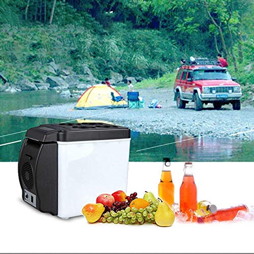 Mini Fridge 6L Portable CounterTop Fridge Quiet InVehicle Compact Refrigerators Car Compact Refrigerator | Low Energy,4 Bottles of Drinks Can Be Placed On The Top Table Top Fridge (Color : White) MZ