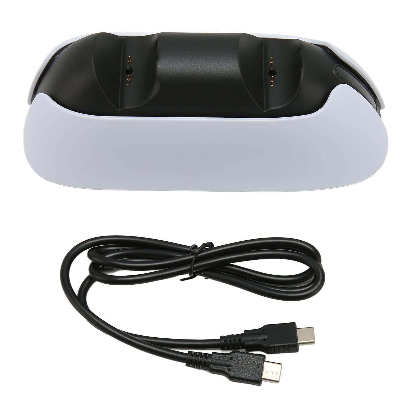 Game Controller Charger Retractable Stand Holder Dual Charger Game Charging Station with LED Indicator for Charging