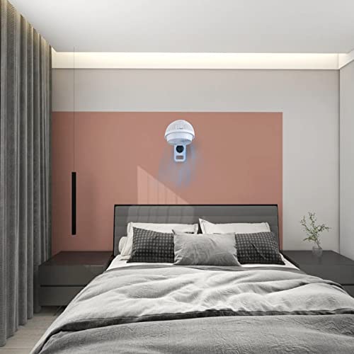 Heal Smart 7 inch Wall Mount Fan, 3 Speeds & 3 Modes, 15 Hours Timer, 60° Oscillating Circulating Fan, with Remote Control, Air Circulation Fan for Indoor Use, White