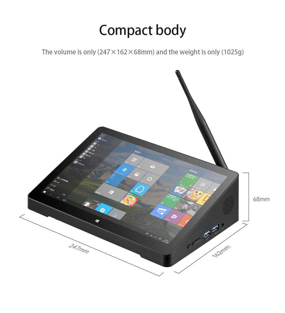 FCHJJ Pipo X10S Mini PC 10.1 inch IPS1920*1280 Intel Celeron J4105 Quad Core 6G RAM 64G ROM Tablet PC BT WiFi RS232 4*USB 3.0 POE