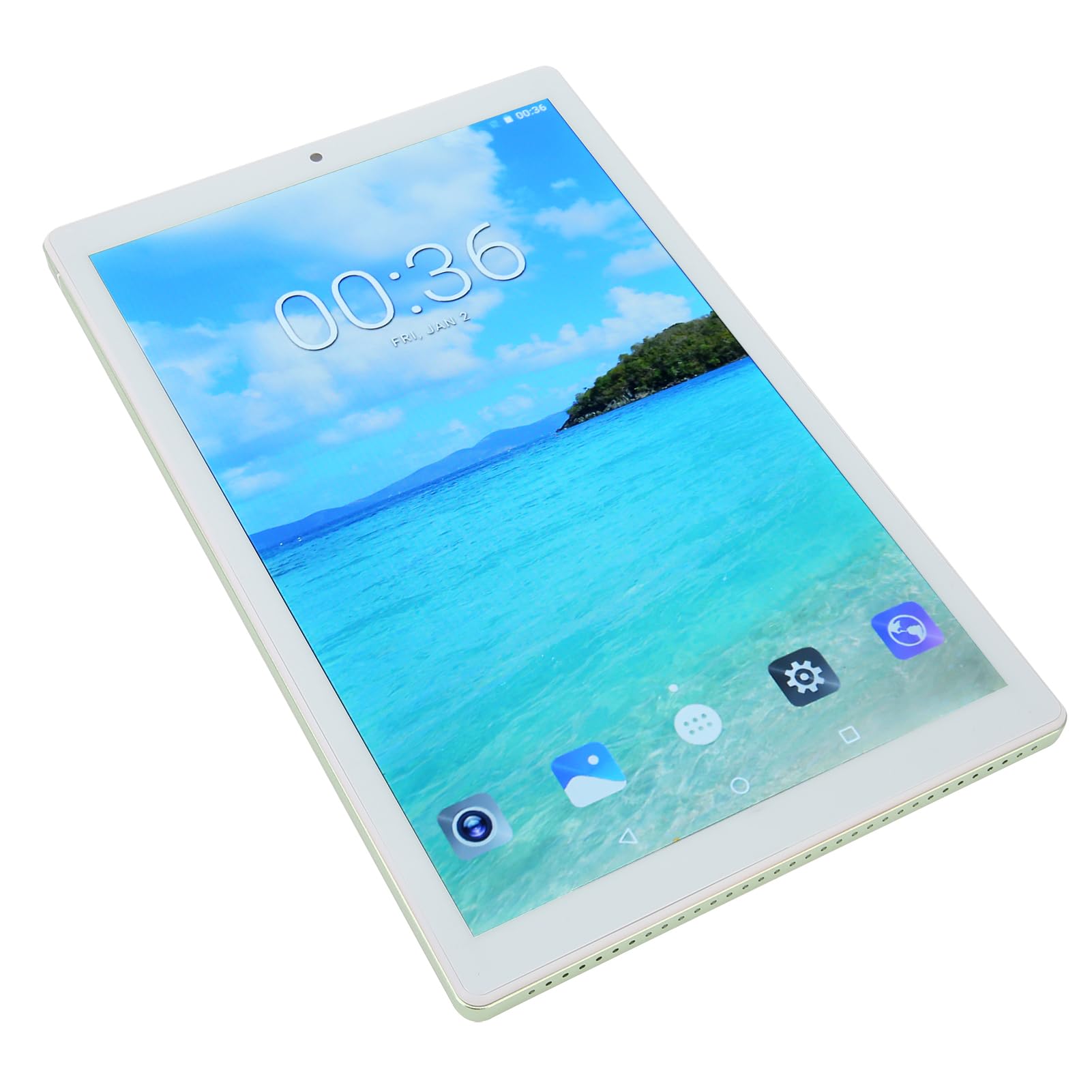 DAUZ HD Tablet, Fast Charge 10.1 Inch HD Tablet US Plug 100-240V Front 5MP Rear 8MP 6000mAh for Work for Study (Green)