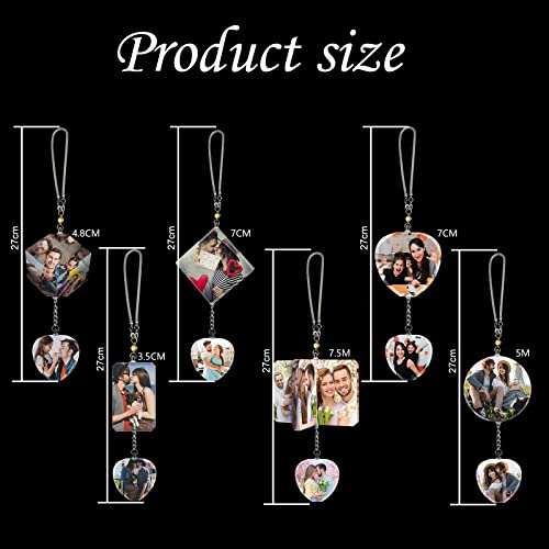 Custom Crystal Pendant for car Mirror Decorative Charm Home Charm Custom Photo Gift