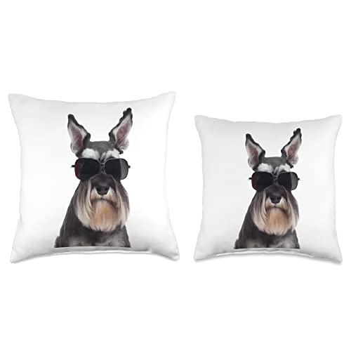Mini Schnauzer Gifts & Schnauzer Lover Gifts Miniature Mini Schnauzer Throw Pillow, 16x16, Multicolor