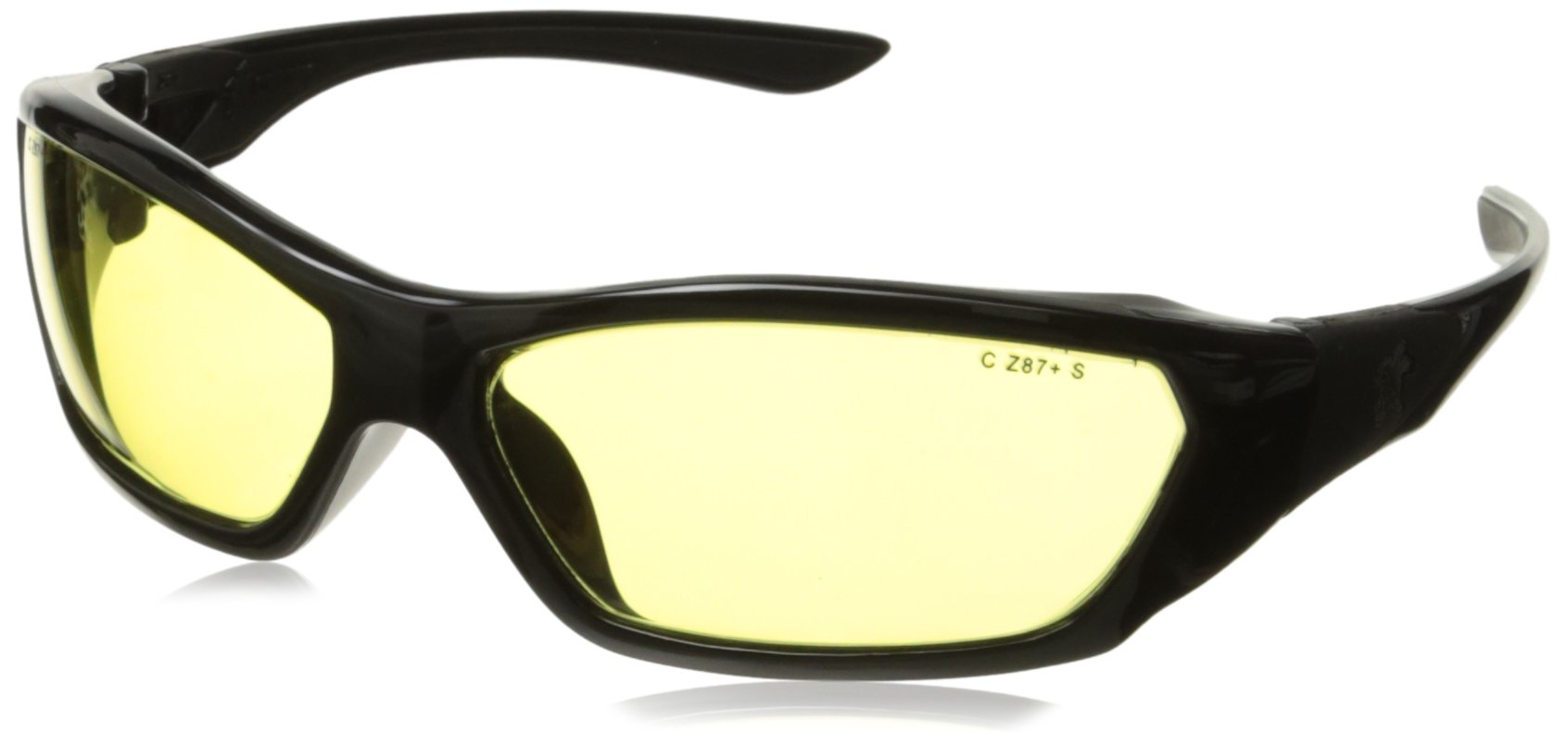 Crews ForceFlex FF120 Safety Glasses, Ballisitic Clear Lens, and Opaque Black Frame, 1 Pair