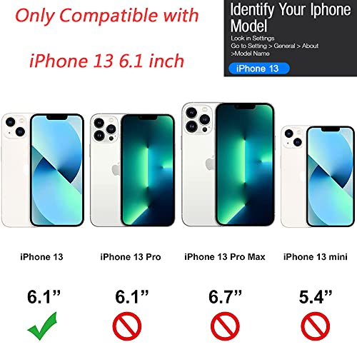 ZVE iPhone 13 Wallet Case with Wristlet, Zipper Leather Case with RFID Blocking Credit Cards Holder Slots, Protective Purse Handabage Cover for iPhone 13 6.1" (2021) - Mint Green
