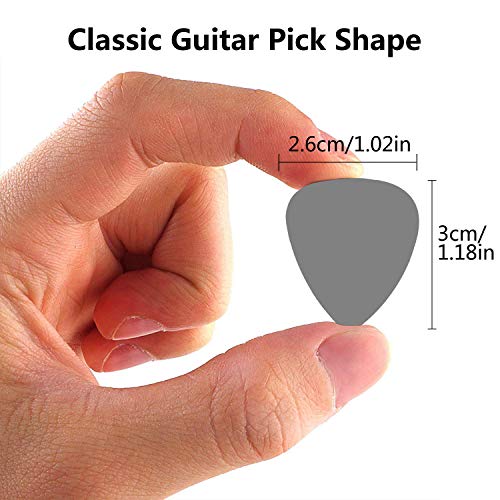 Custom Guitar Picks 12 Pcs, Personalized Add Your Image Text Light Medium Thin Unique Guitar Gift For Bass, Electric & Acoustic Guitars