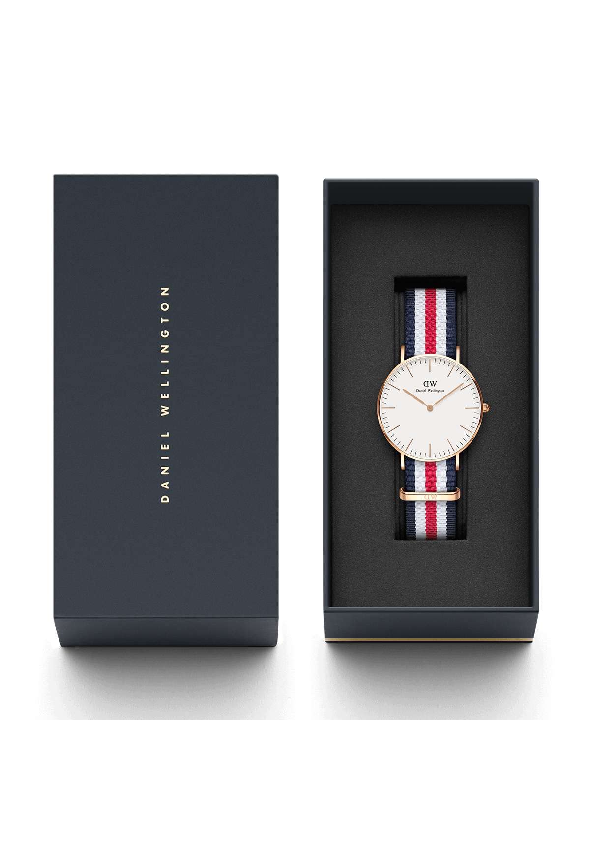 Daniel Wellington Classic Canterbury 40mm Men's Watch, DW Classic Fabric (Polyester) Rose Gold Watch for Men