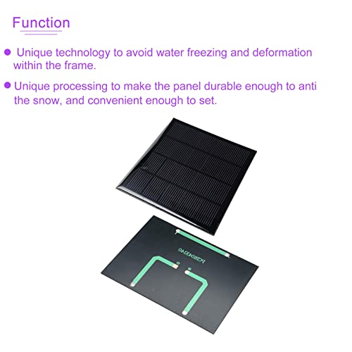 DMiotech 5 Pack 5V 300mA 104mm x 140mm Mini Solar Panel Cell for DIY Electric Power Project