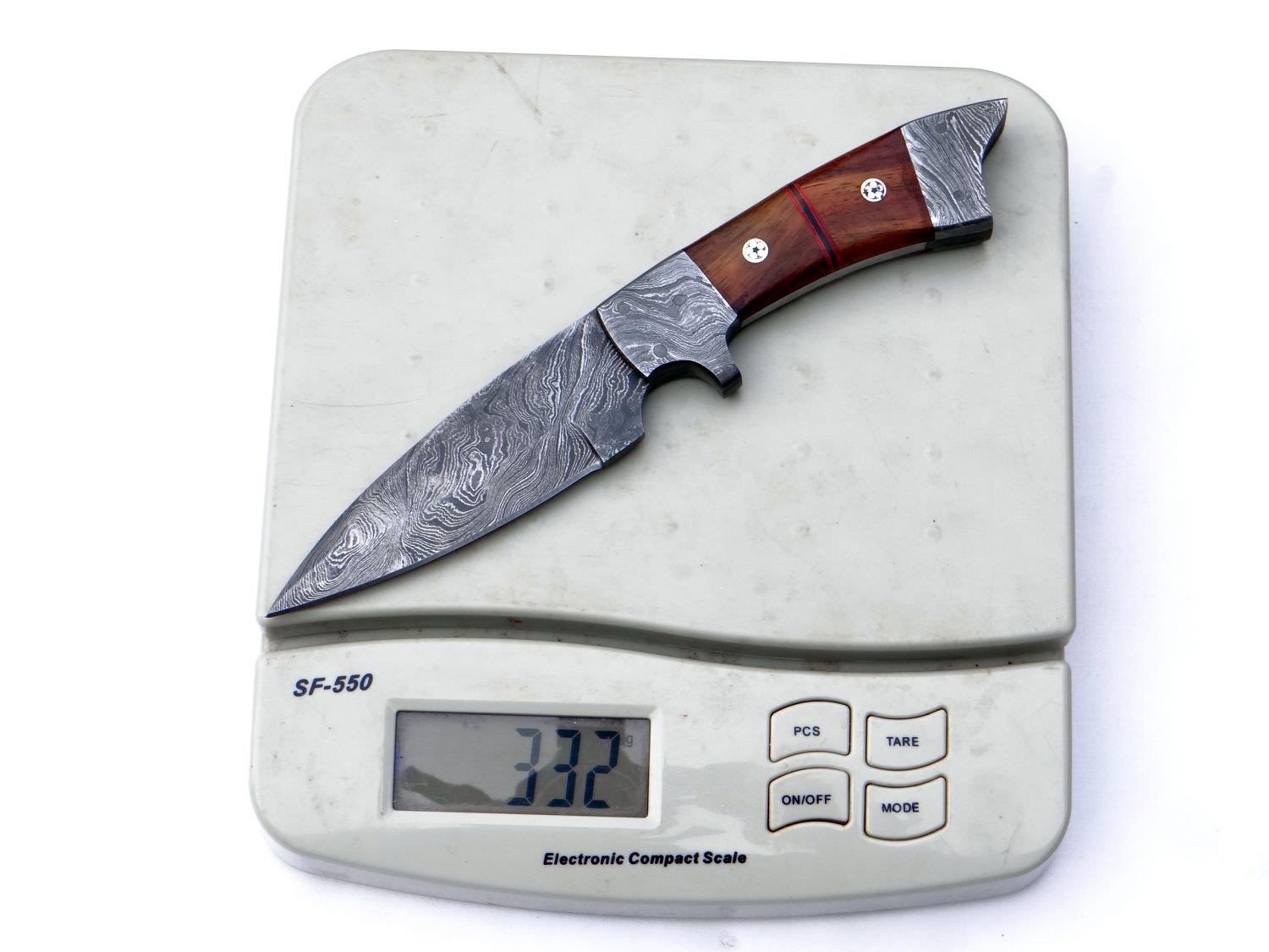 Custom Handmade Hunting Knife Damascus Steel Bolster with Walnut Wood 9"