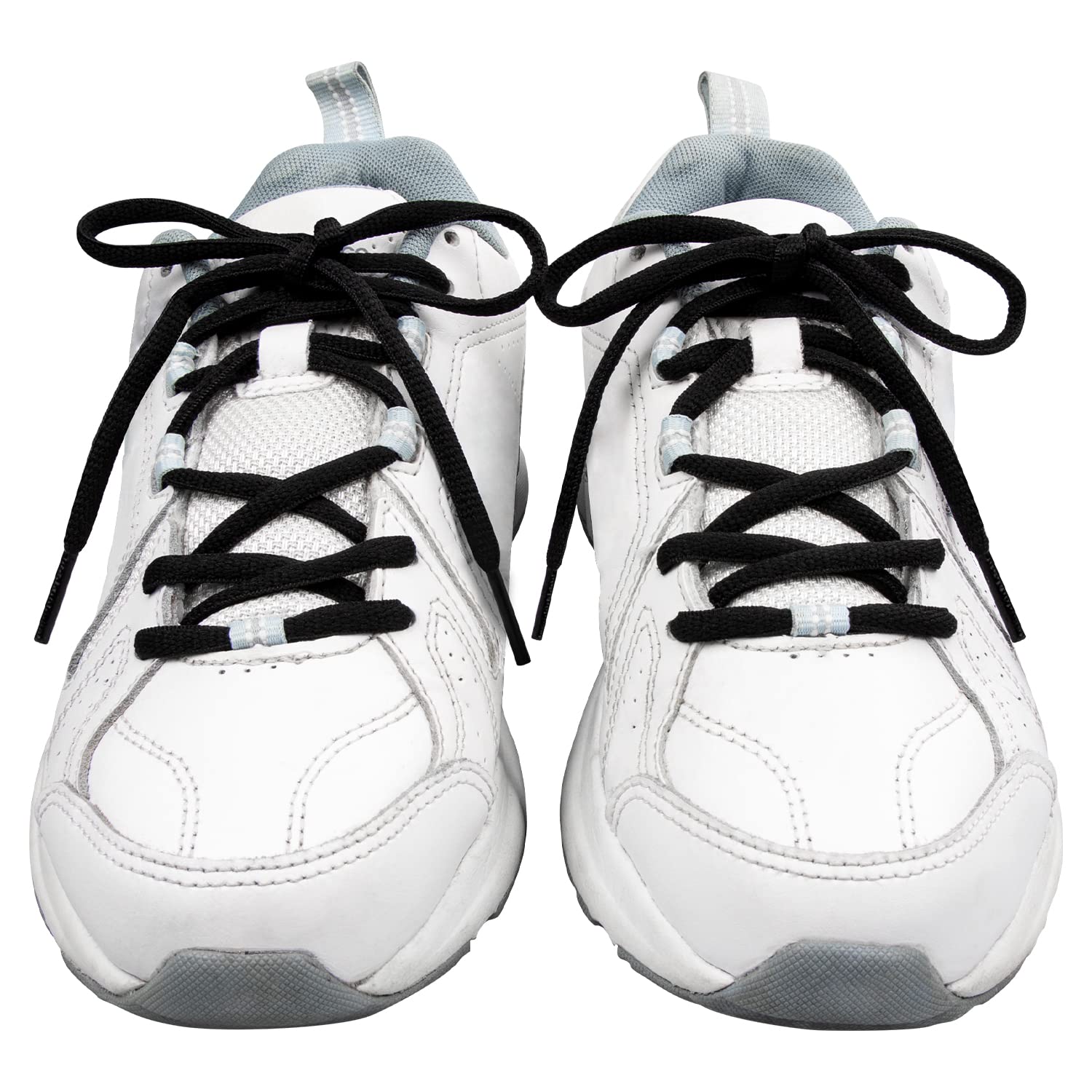 Endoto 2 Pairs Shoelaces Replacement Oval Laces for New Balance 608v5, 530, 806, 1006, 1540v3, 808, 1010 Running Shoes(Color:Black,Size:60Inch)
