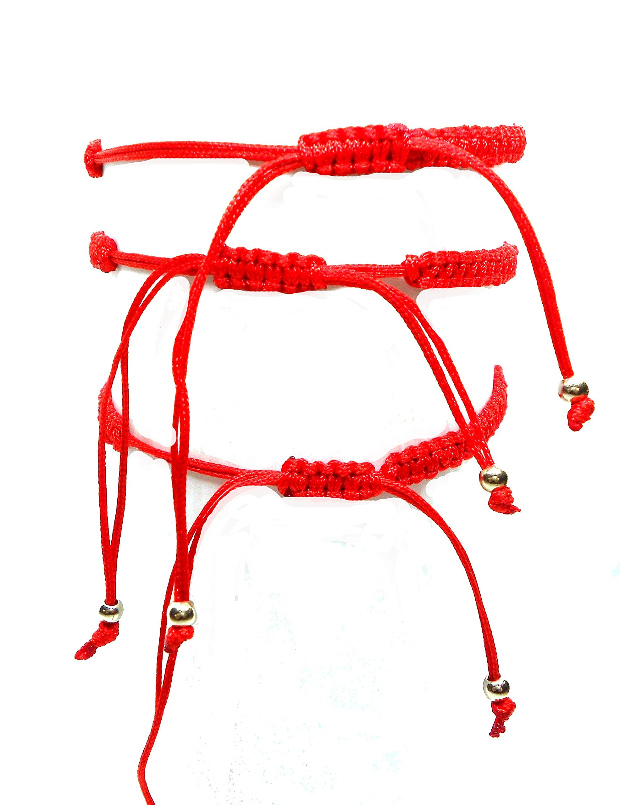 Dijkoo String Saint Death Grim Reaper Bracelets/Pulsera de Hilo Rojo Santa Muerte Set of 3