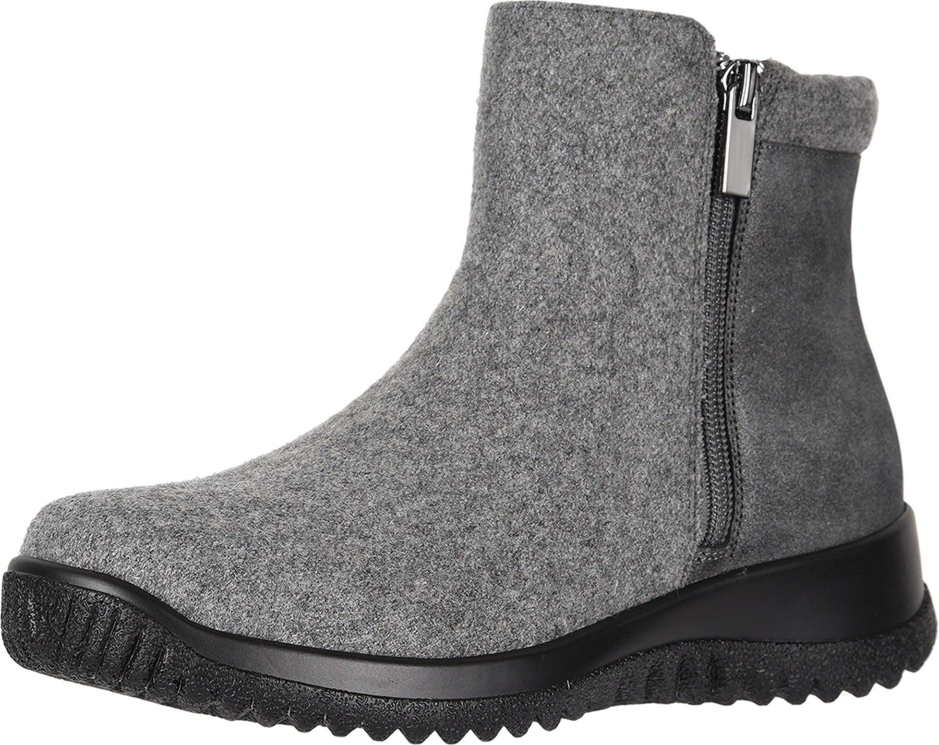 Drew Shoe Kool 19178 Women's Casual Boot: Grey/Combo 9 X-Wide (2E) Zipper