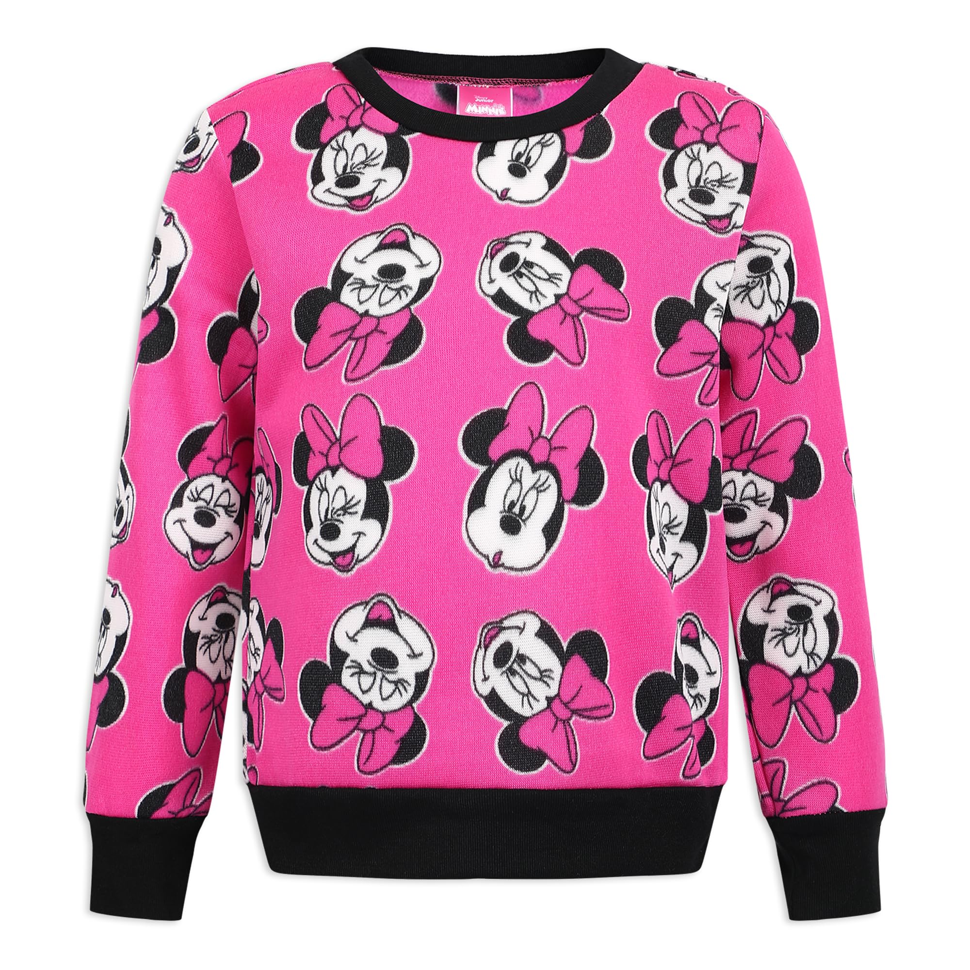 Disney Minnie Mouse Girls’ Sweatshirt and Jogger Set for Toddler and Little Kids – Pink