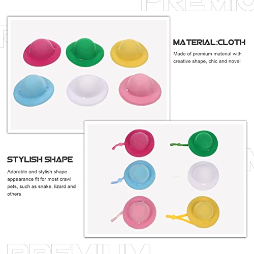 PATKAW Chicken Hats 6pcs Chicken Hats Hamster Hat with Adjustable Elastic Chin Strap Novel for Hens Rooster Lizard Guinea Pig Rat Duck Parrot Poultry Bird Parakeets Chick Tiny Pet Chicken Helmet