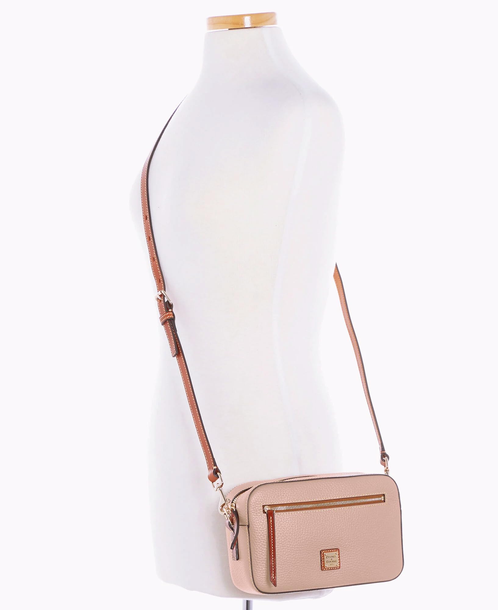 Dooney & Bourke Handbag, Pebble Grain Camera Zip Crossbody - Blush