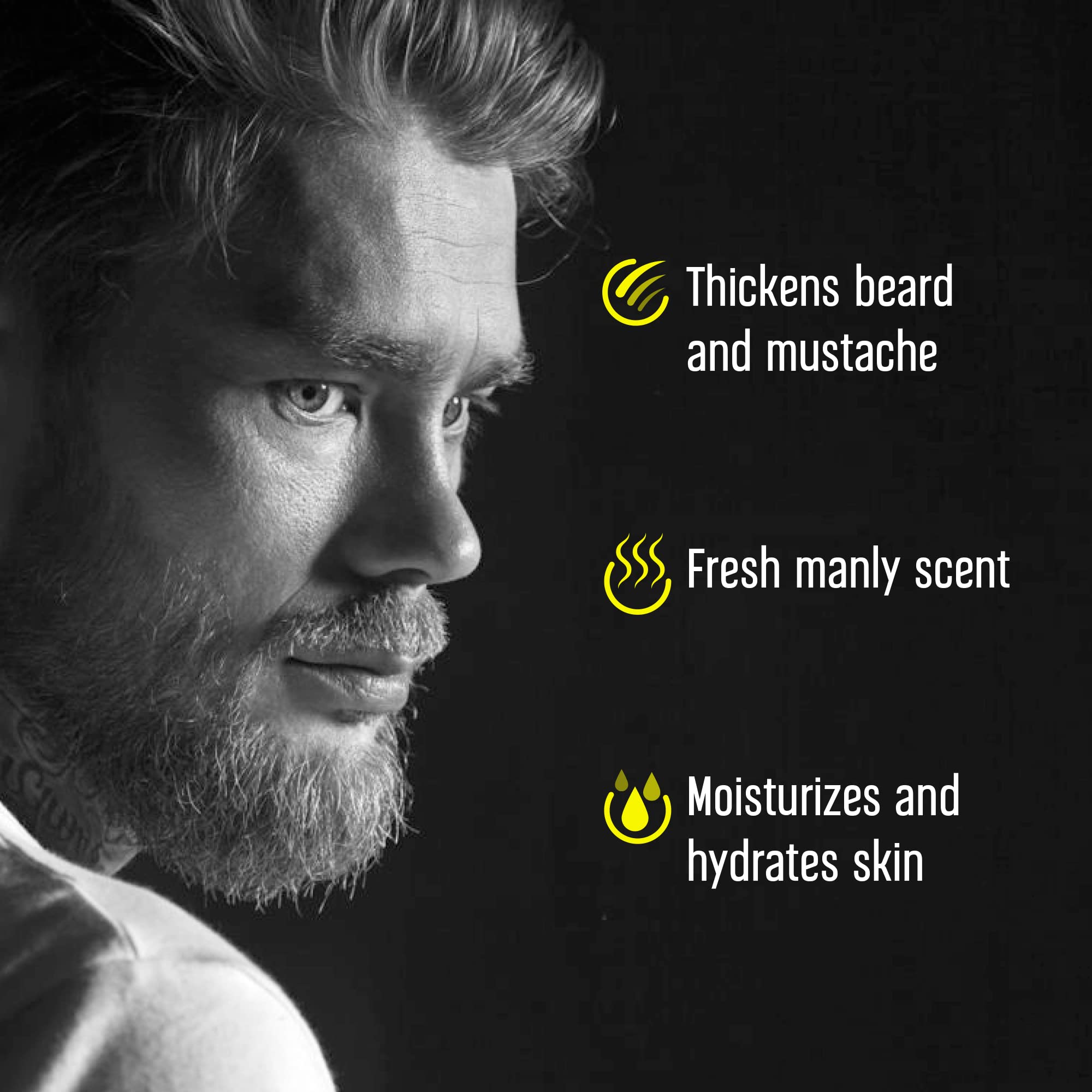 Delta Genesis Beard Roar XL (4 fl oz / 120 ml) | Growth Stimulating Beard Shampoo | Essential Facial Hair Product for Men | Softens and Moisturizes Mustache | With Coconut, Avocado, and Argan Oils