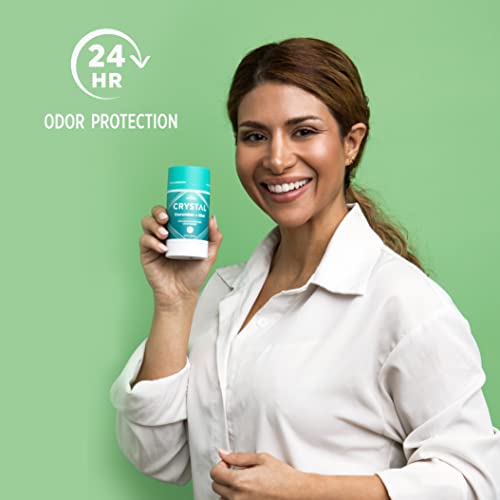 Crystal Magnesium Solid Stick Natural Deodorant, Non-Irritating Aluminum Free Deodorant for Men or Women, Safely and Effectively Fights Odor, Baking Soda Free, Cucumber + Mint, 2.5 oz