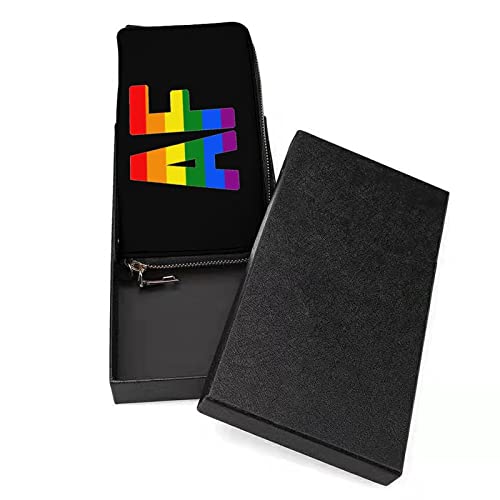 FunnyStar LGBT Gay Pride AF Women's Long RFID Hand Wallet Wristlet Clutch Purse PU Leather Handbag with Wrist Strap
