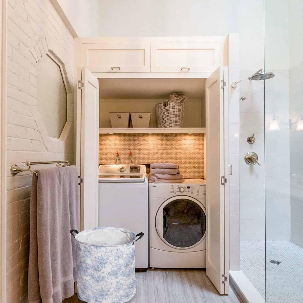 Laundry Basket Spring Blue Hydrangea Floral White,Waterproof Collapsible Clothes Hamper Pastoral Aesthetic Flower,Large Storage Bag for Bedroom Bathroom
