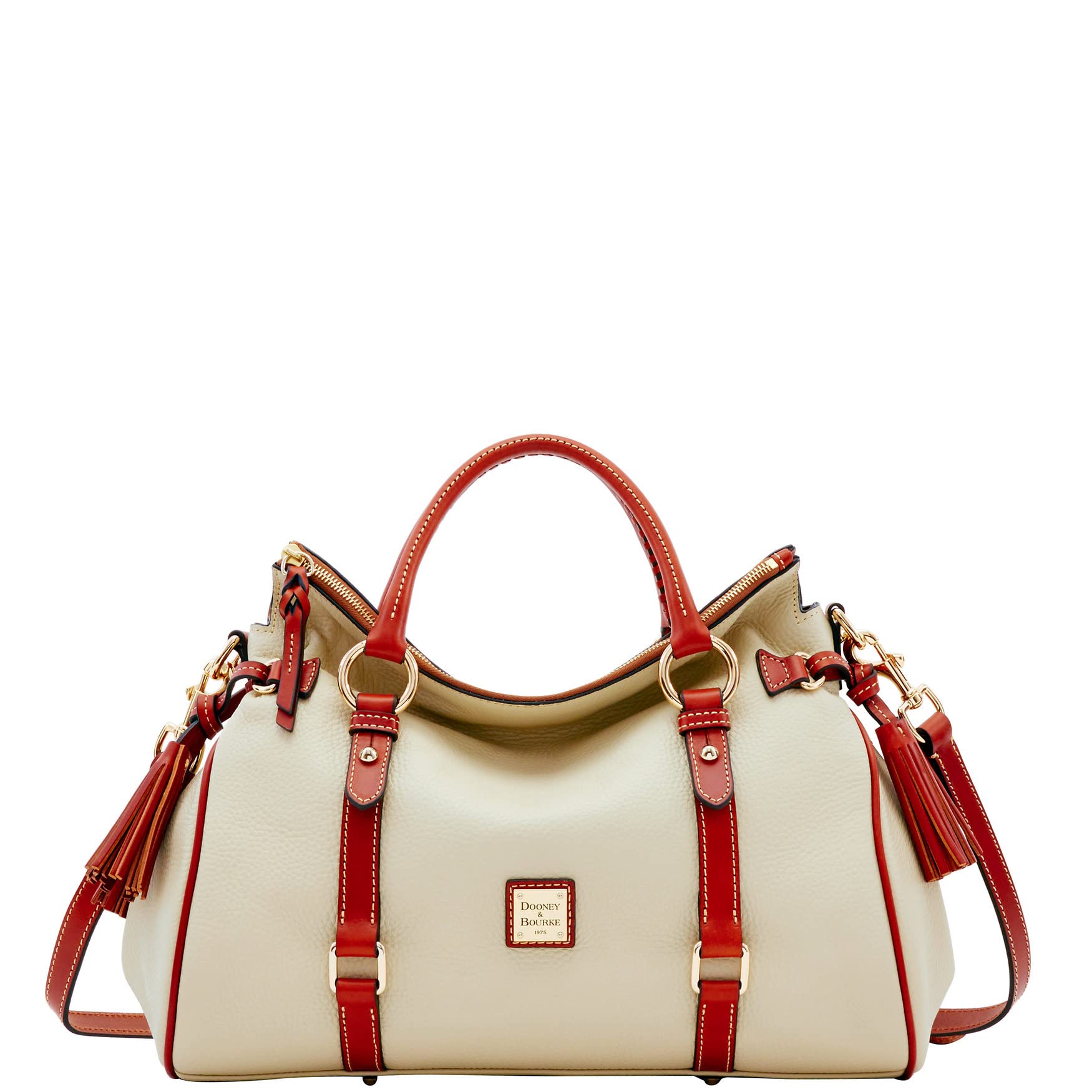 Dooney & Bourke Handbag, Pebble Grain Large Satchel - Bone