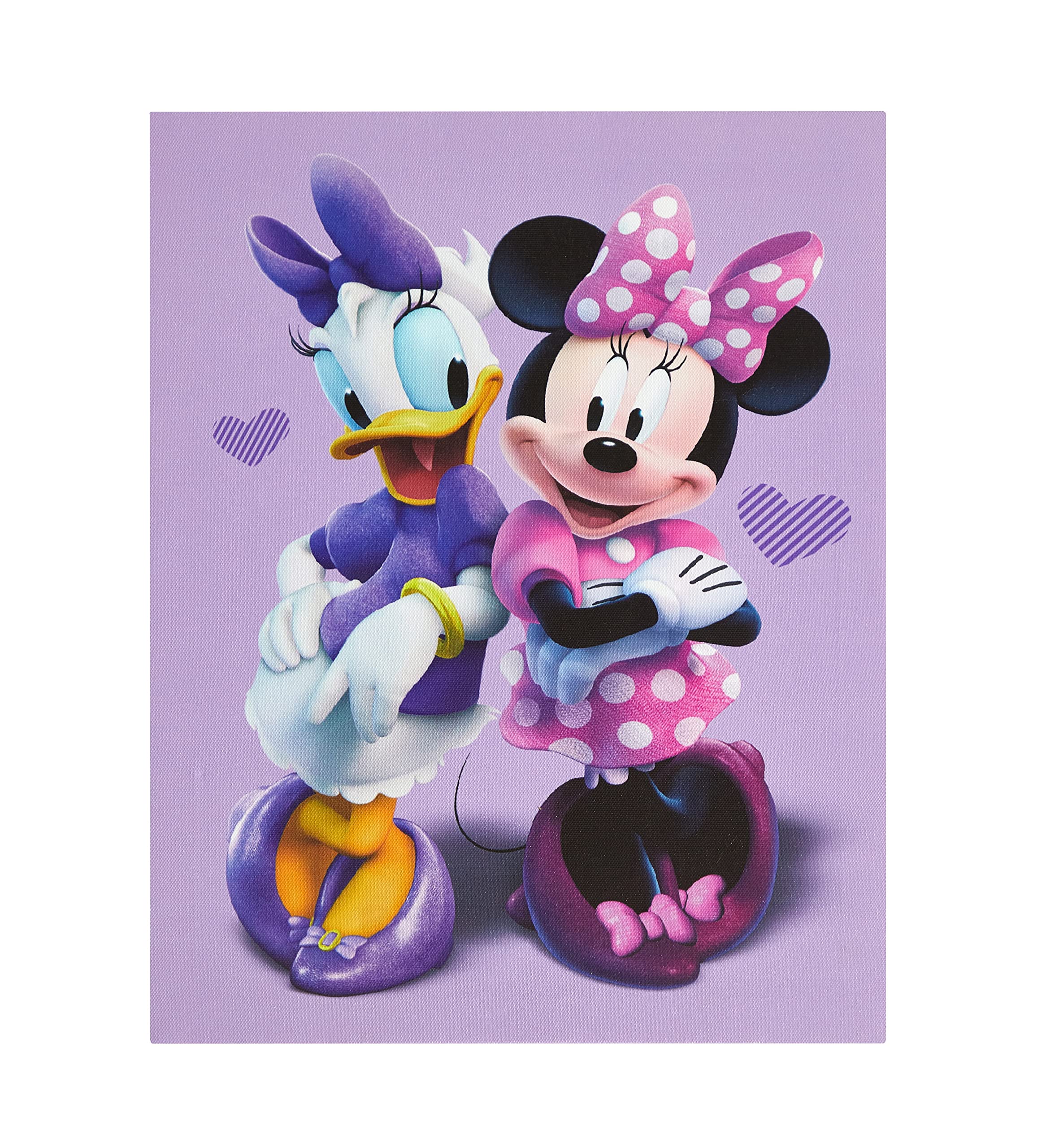 Idea Nuova Disney Minnie Mouse Canvas LED Wall Art,Childrens Wall Hanging Décor,11.5"x15.75"