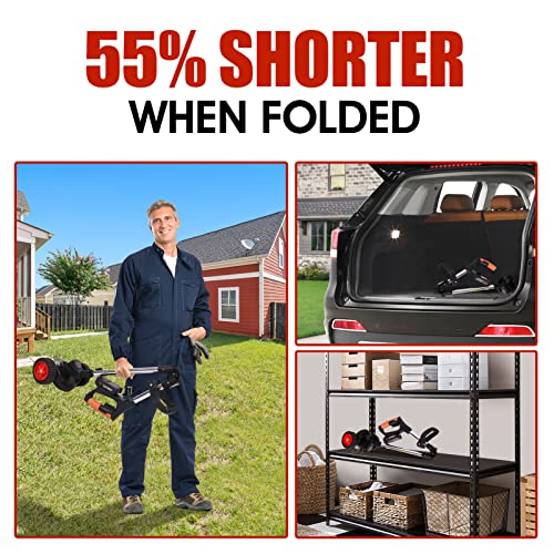Weed Wacker,Electric Weed Eater,3-in-1 Cordless Weed Eater,Wheeled Lawn Edger,Telescopic and Folding Handle Weed Wacker Battery Powered,90° Head Adjustable Edger Lawn Tool for Yard,Garden (Black)